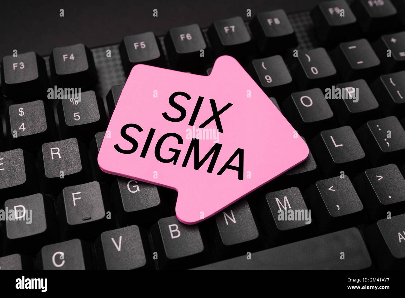Text showing inspiration Six Sigma. Business overview management ...
