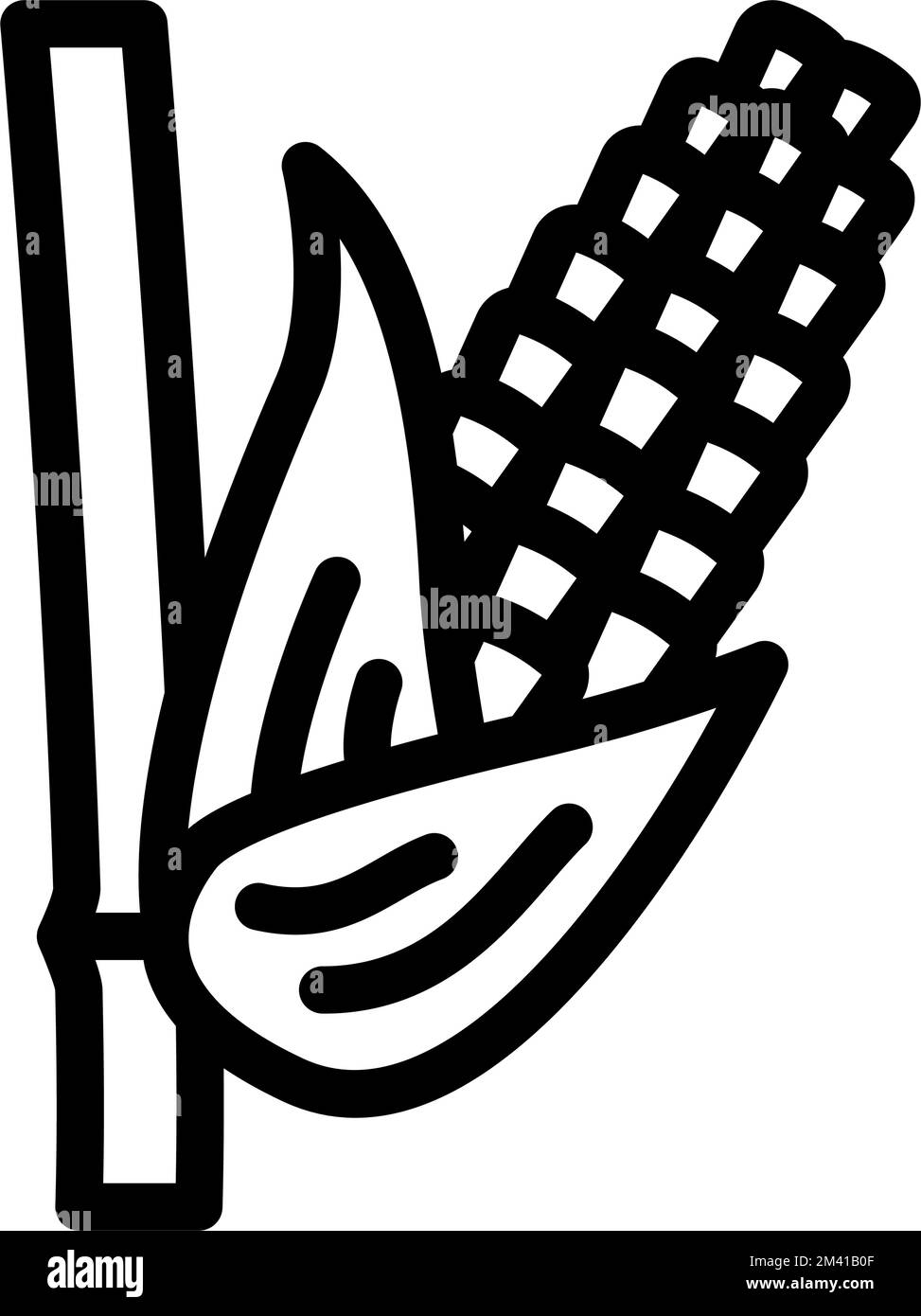 corn plant food line icon vector illustration Stock Vector Image & Art ...
