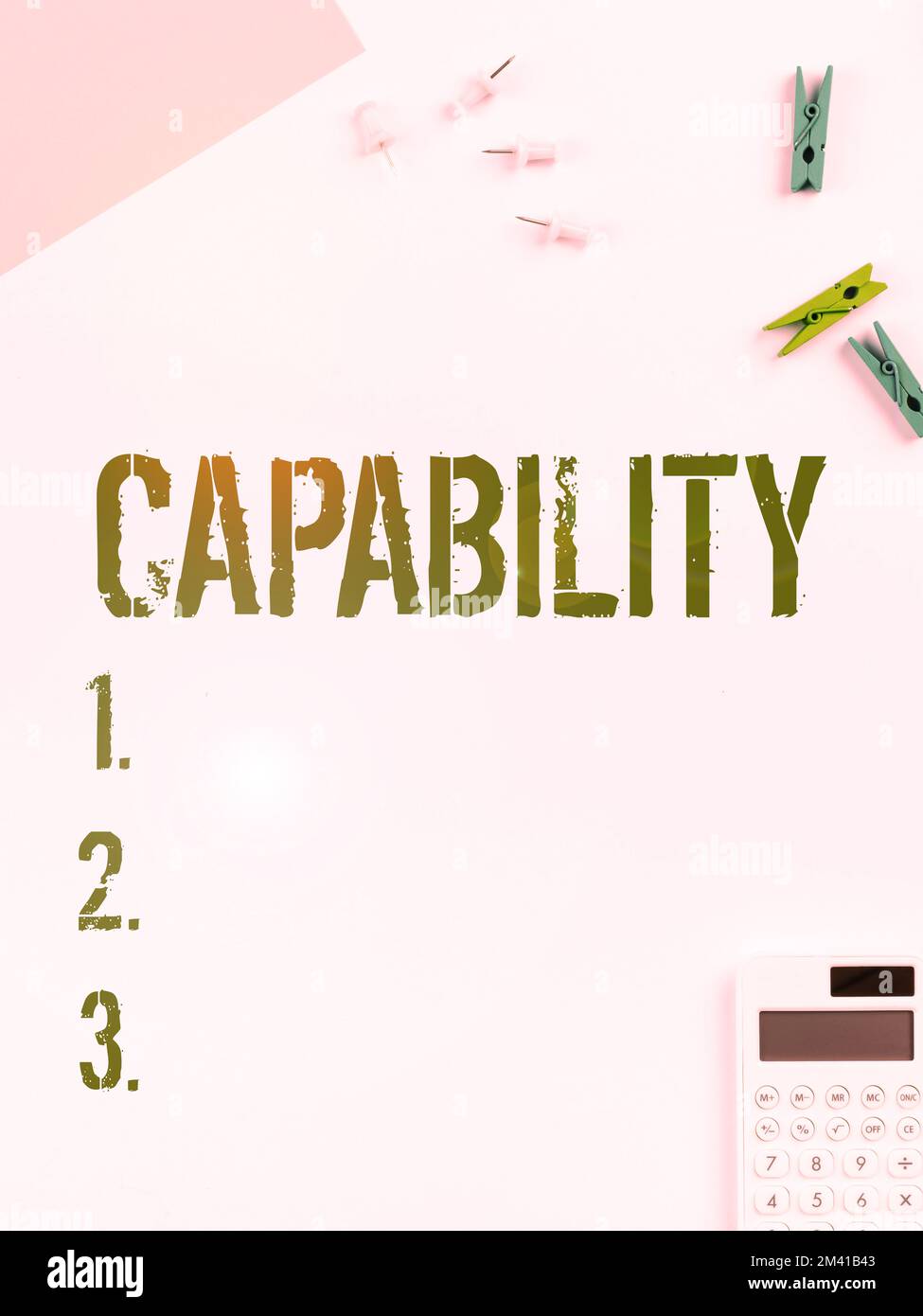 Sign displaying Capability. Business overview the facility or potential ...