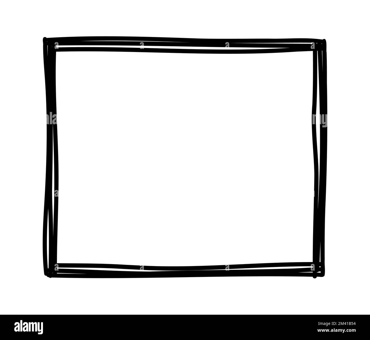 Doodle picture frame. Hand drawn vintage sketchy shape. Vector ...