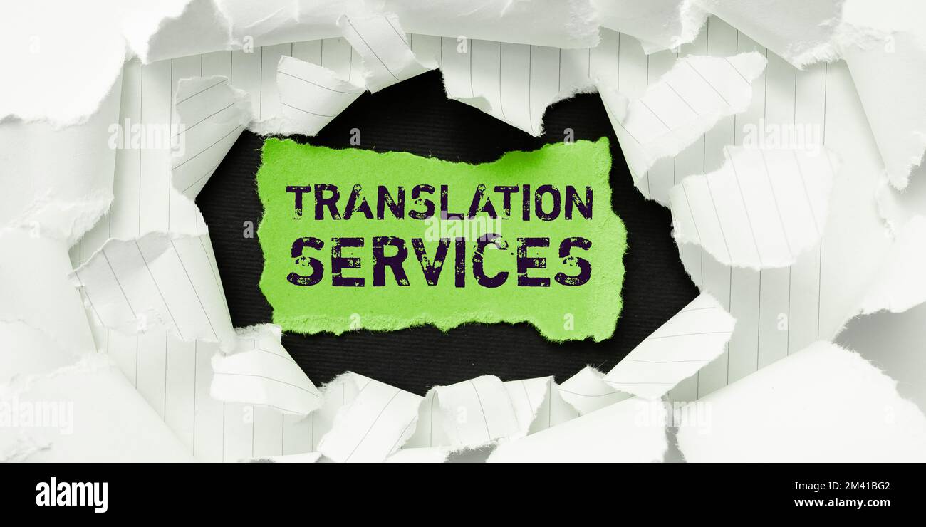Inspiration showing sign Translation Services. Internet Concept ...