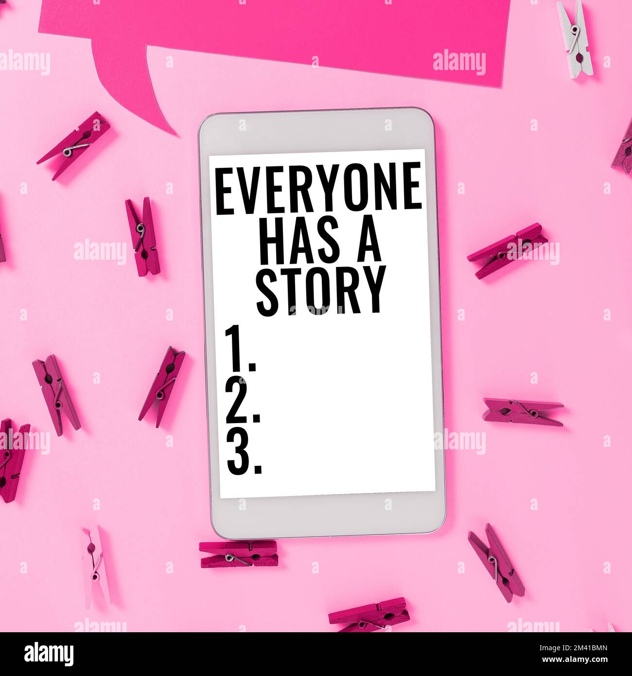 Text showing inspiration Everyone Has A Story. Word Written on ...