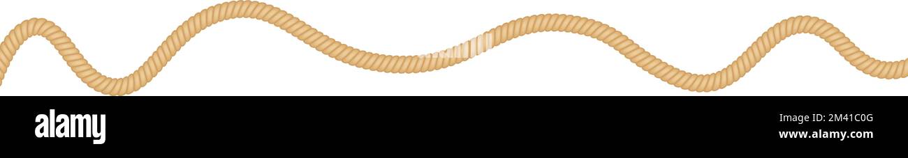 Nautical loops. Vector knots for rope. Realistic knot round and square ...