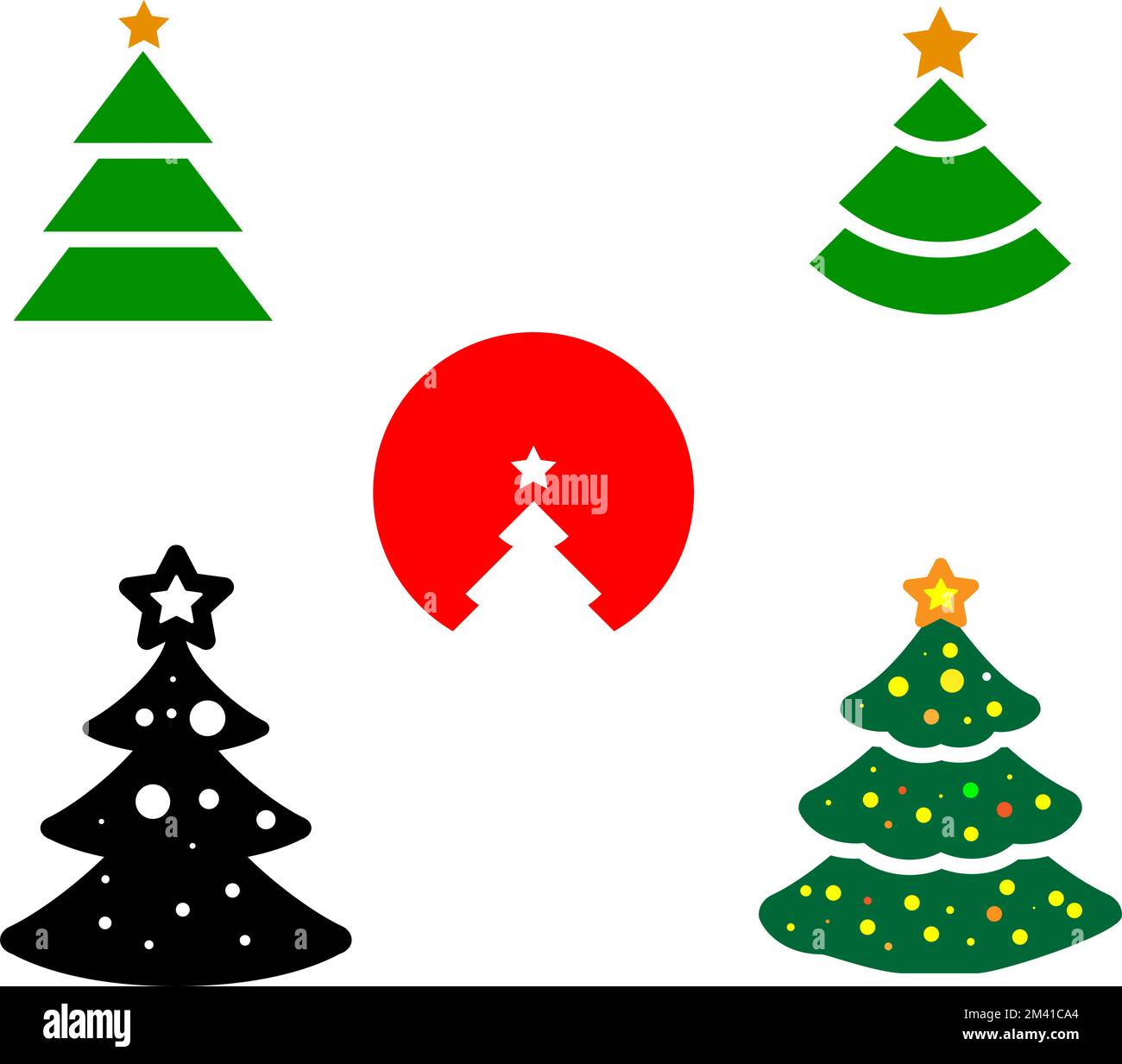 Set of Christmas trees icon in Eps vector Stock Vector Image & Art - Alamy