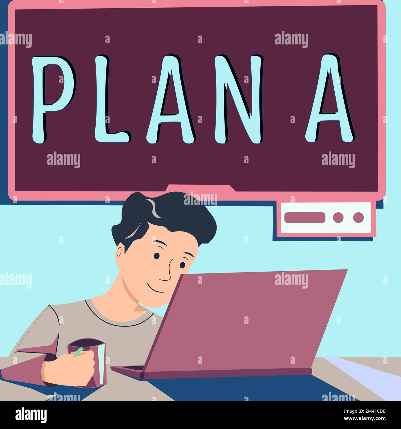 Hand writing sign Plan A. Business approach ones original plan or ...