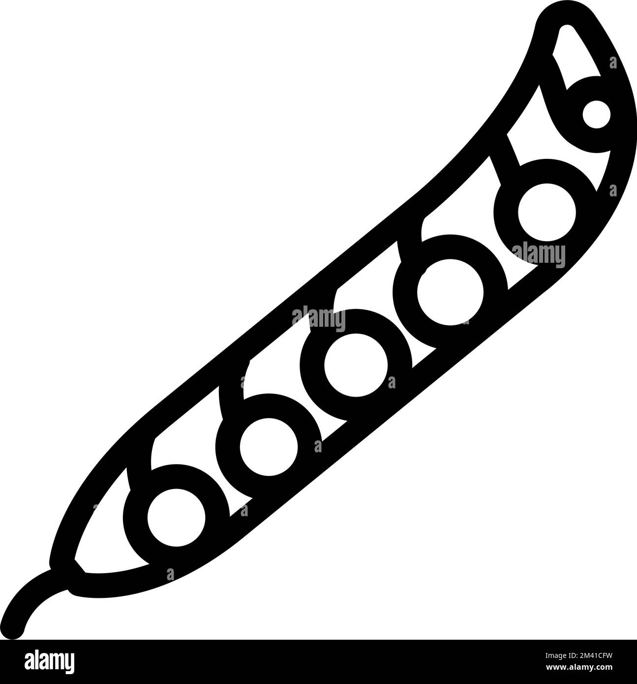 pea plant healthy line icon vector illustration Stock Vector Image ...