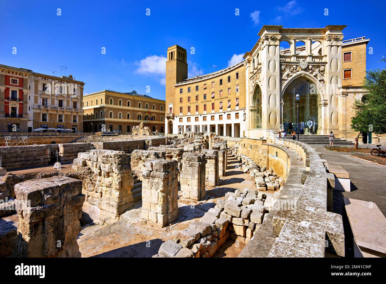 Apulia Puglia Salento Italy. Lecce. The Roman amphitheatre Stock Photo - Alamy