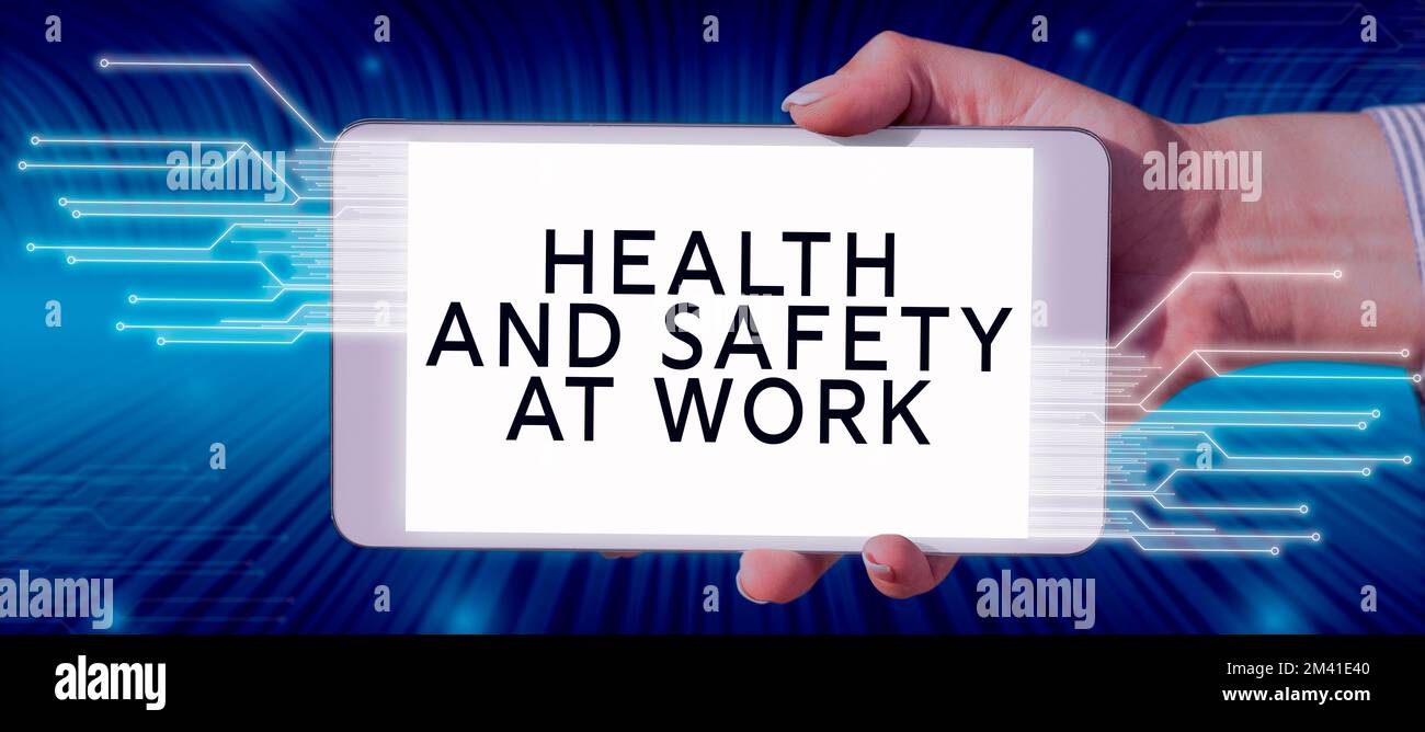 Inspiration showing sign Health And Safety At Work. Word for Secure ...