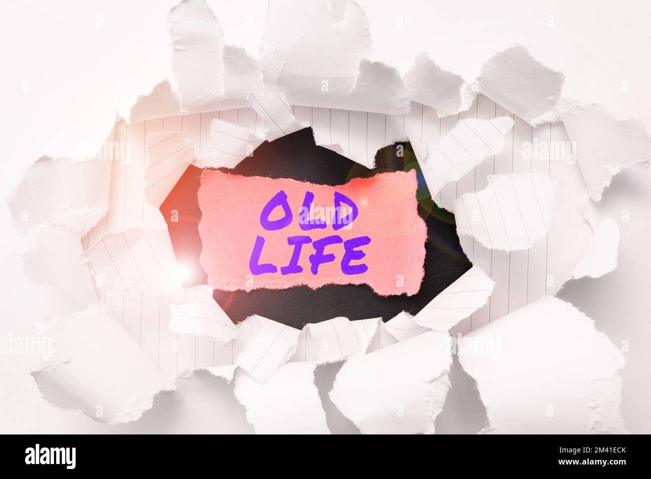 Hand writing sign Old Life. Business concept the way I was in the past ...