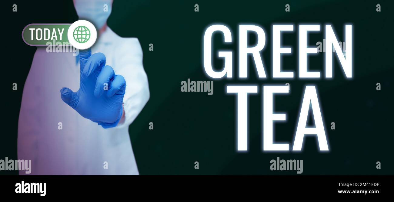 Inspiration showing sign Green Tea. Internet Concept type of tea that ...