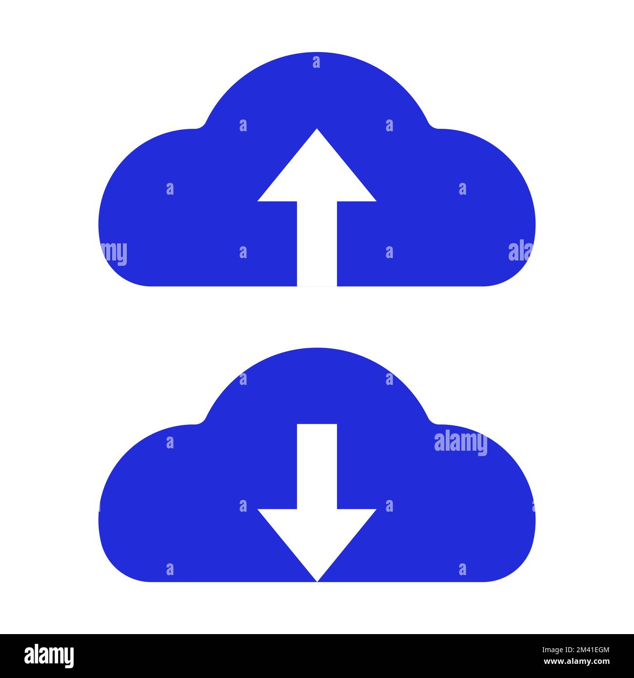 A set of download and upload icon on white background Stock Vector ...
