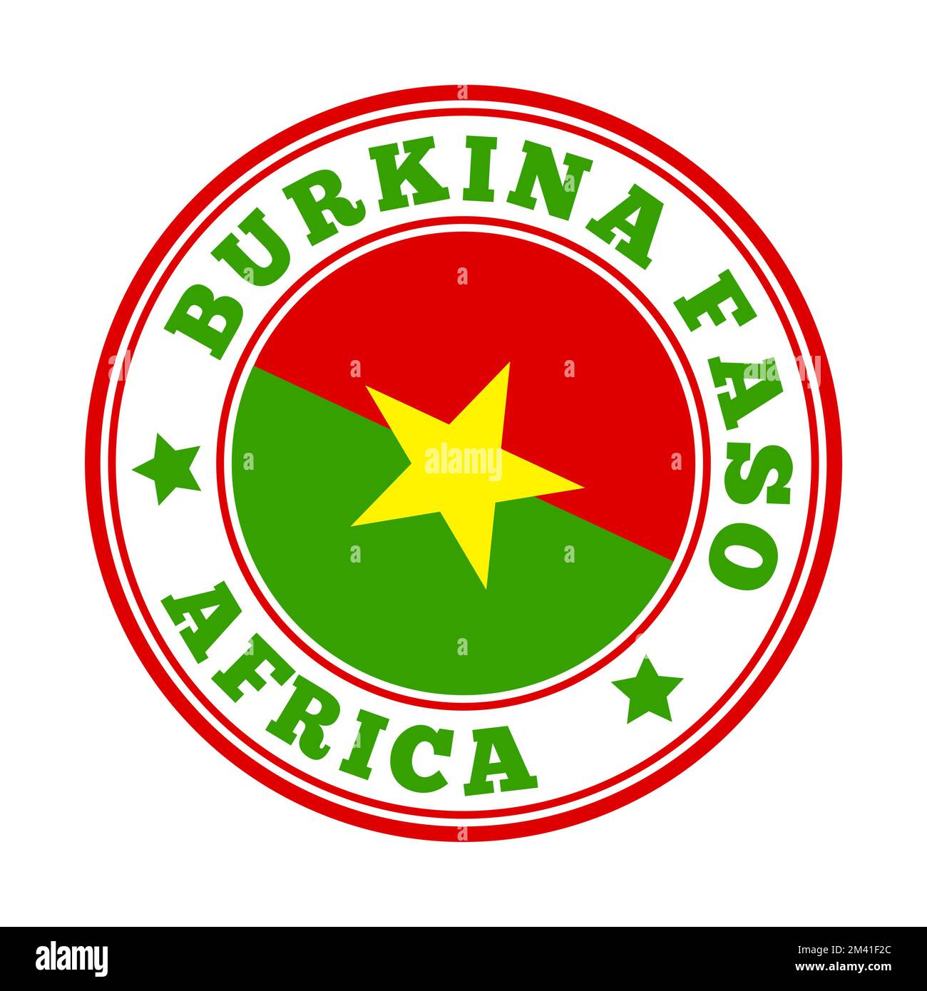 Burkina Faso sign. Round country logo with flag of Burkina Faso. Vector ...