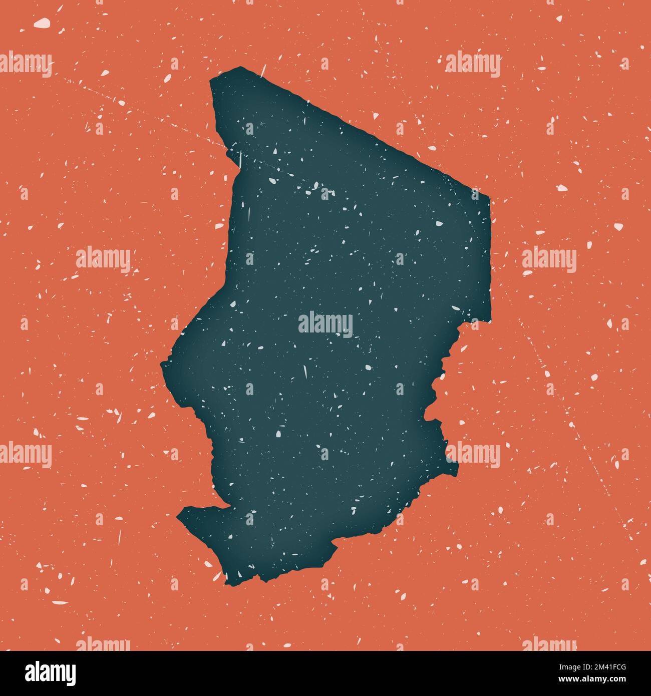Chad vintage map. Grunge map of the country with distressed texture ...