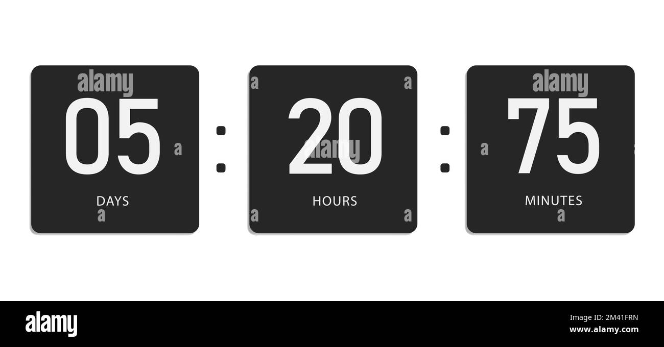 A countdown flip clock counter digital banner for business website ...