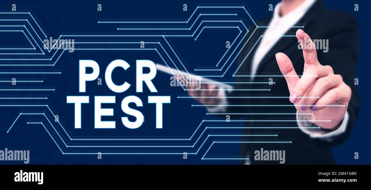 Text caption presenting Pcr Test. Business showcase qualitative ...