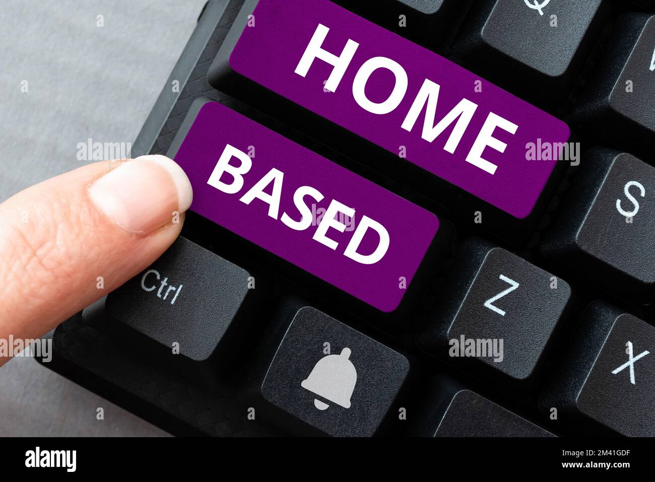 Sign displaying Home Based. Business concept banking transactions are ...