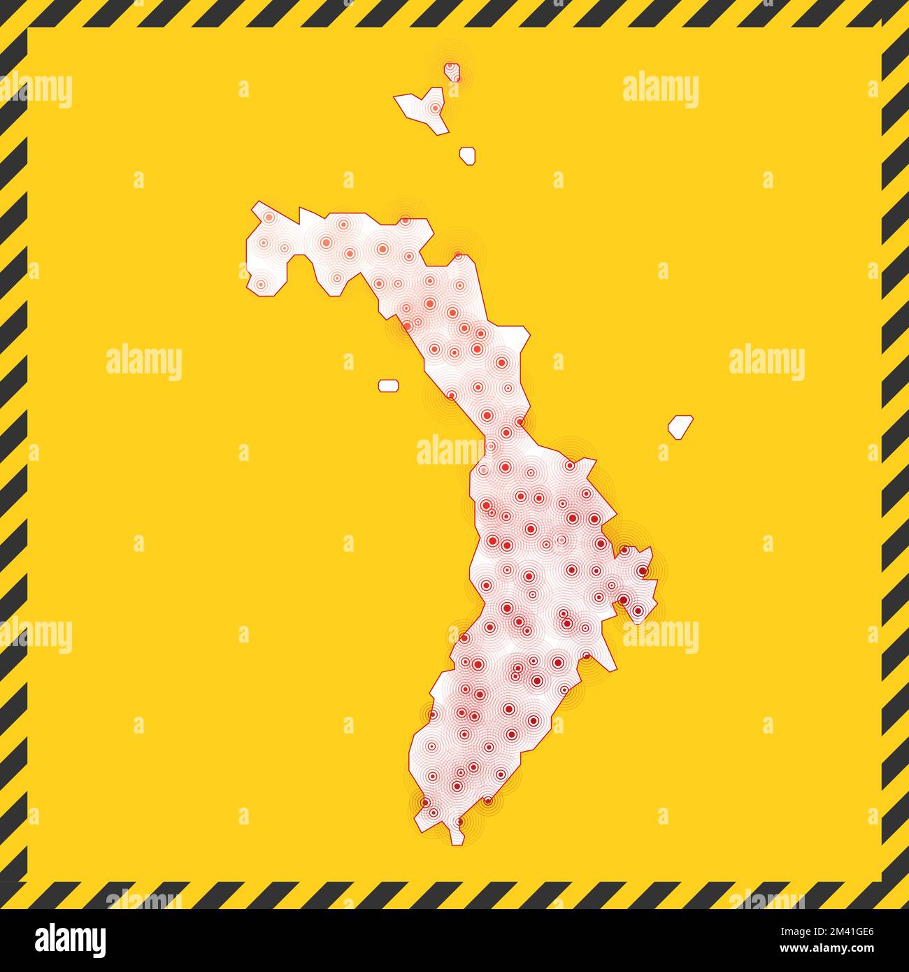 Lord Howe Island closed - virus danger sign. Lockdown island icon ...