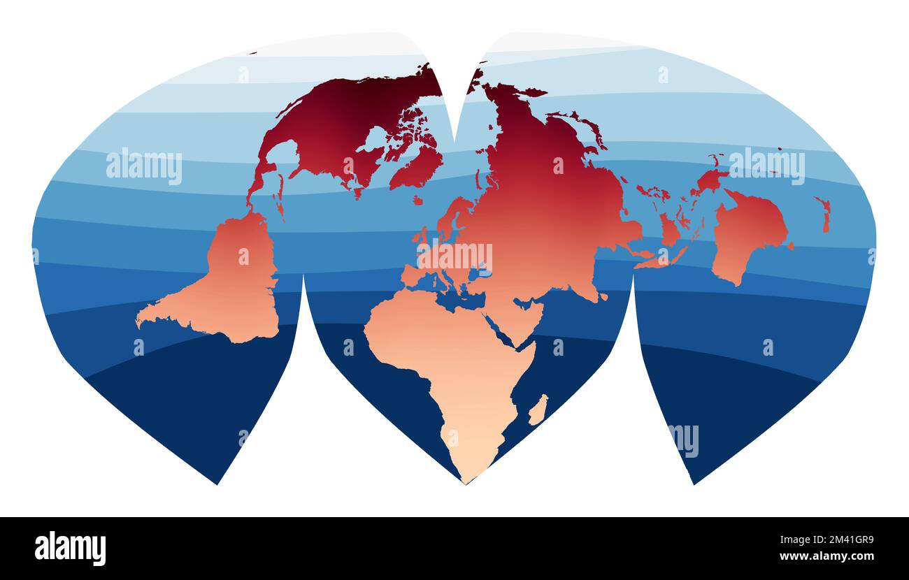 Mollweide projection world map hi-res stock photography and images - Alamy