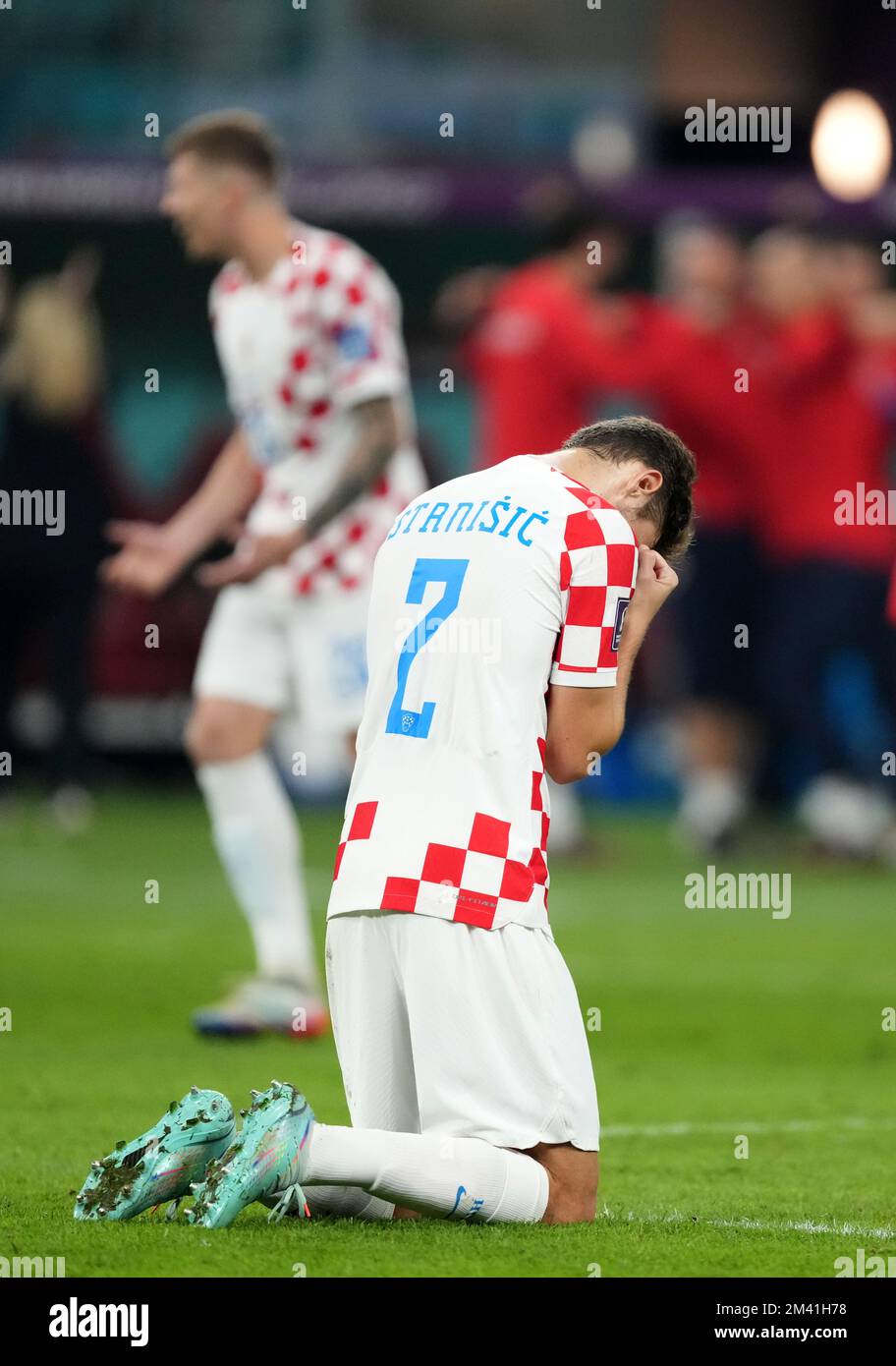 DOHA, QATAR - DECEMBER 17: Josip Stanisic of Croatia celebrates the ...