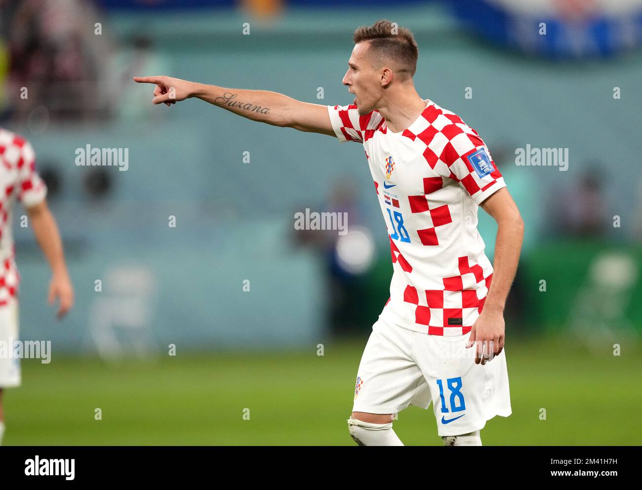 DOHA, QATAR - DECEMBER 17: Mislav Orsic of Croatia celebrates after ...