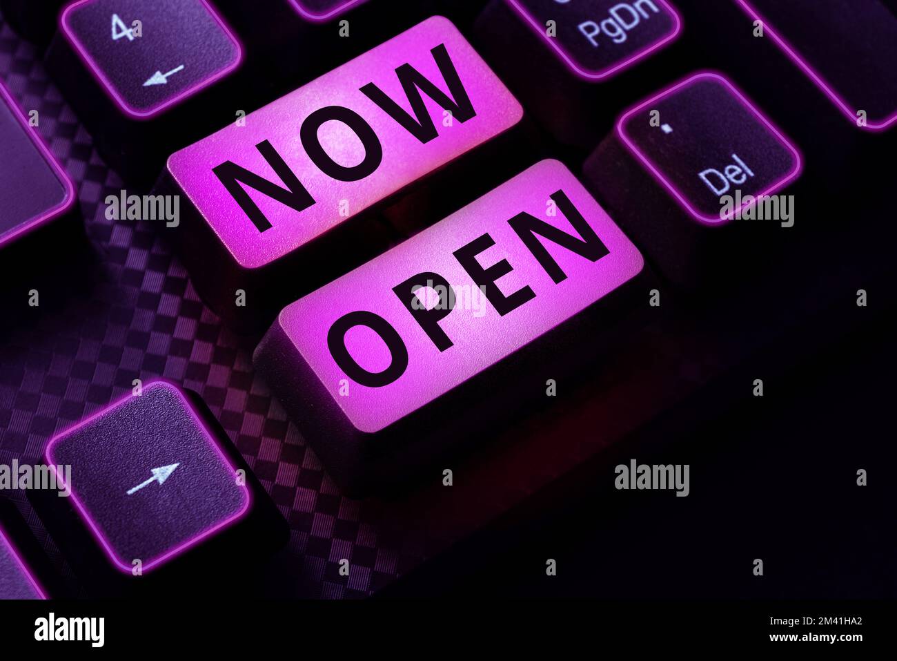 Hand writing sign Now Open. Conceptual photo leave door or windows not ...