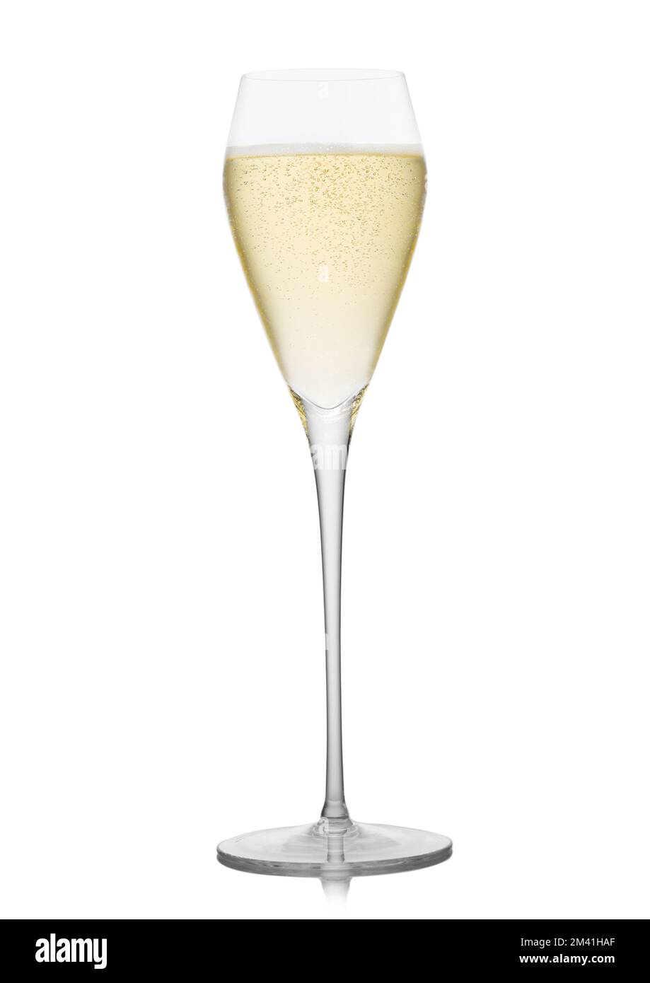 Glass of prosecco champagne wine on white Stock Photo - Alamy