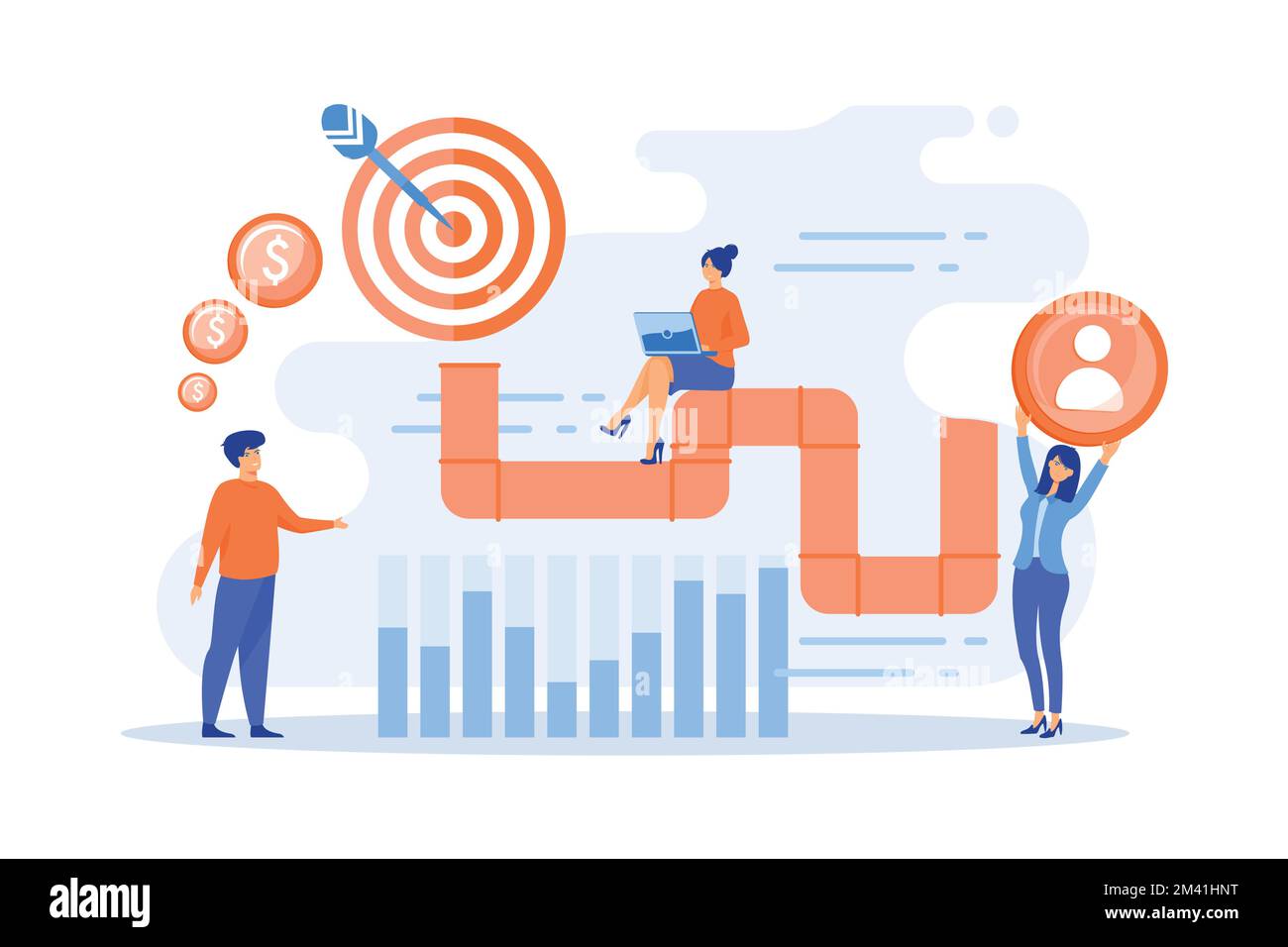 Sales reps and managers analyze sales pipeline. Sales pipeline ...