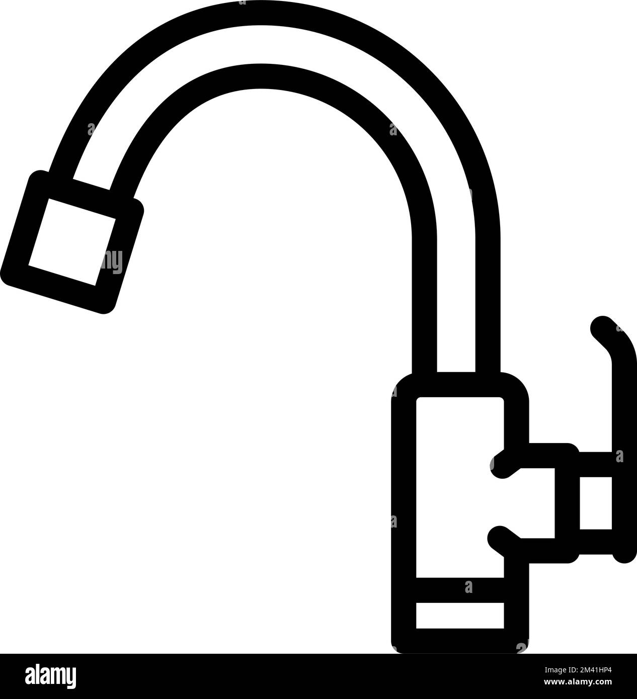 sink faucet water line icon vector illustration Stock Vector Image ...
