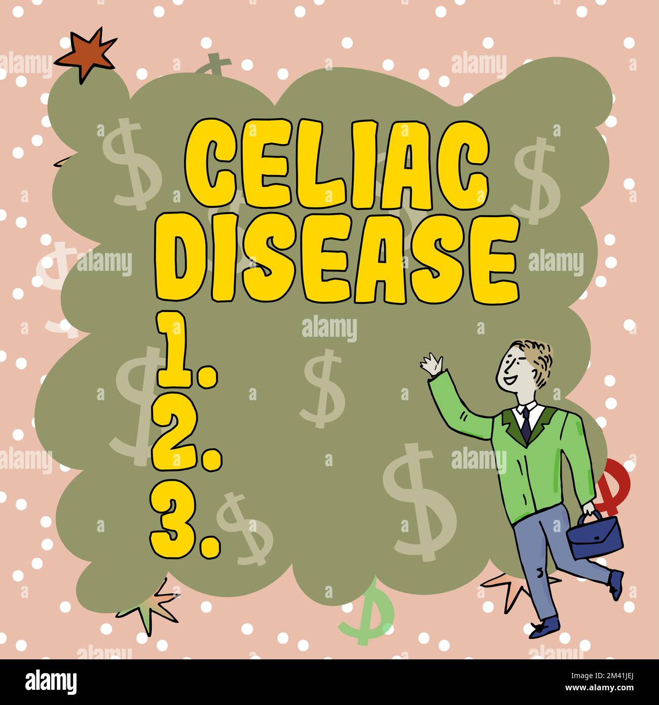 Text sign showing Celiac Disease. Business approach Small intestine is ...