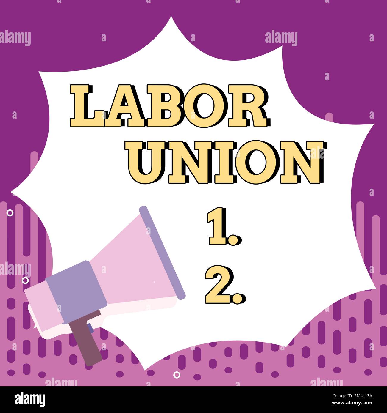 Text caption presenting Labor Union. Business approach rules relating ...