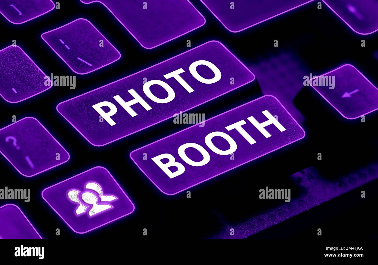 Writing displaying text Photo Booth. Business overview form of photo ...