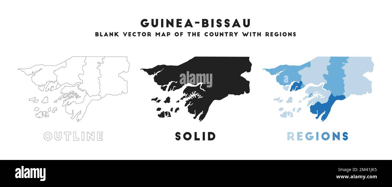 Guinea-Bissau map. Borders of Guinea-Bissau for your infographic ...