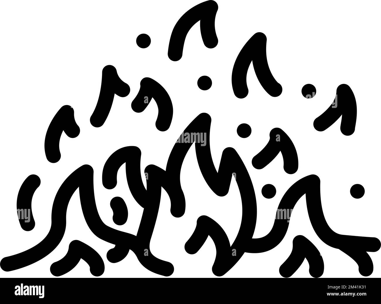 flame fire line icon vector illustration Stock Vector Image & Art - Alamy