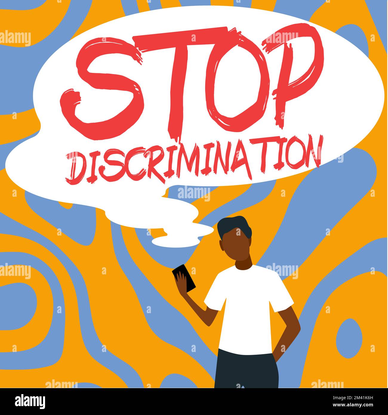 Conceptual display Stop Discrimination. Business idea Prevent Illegal ...