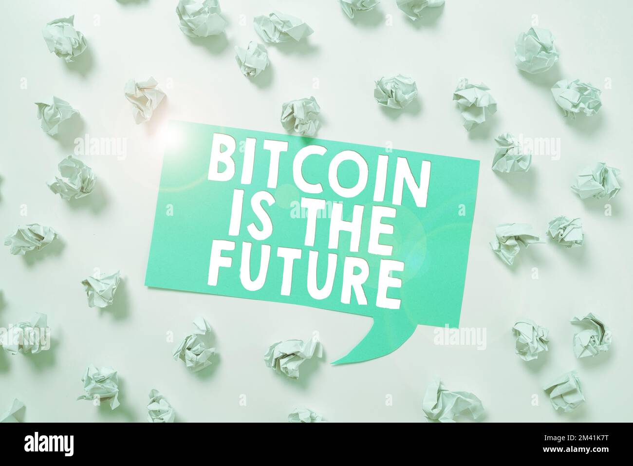 Text caption presenting Bitcoin Is The Future. Business showcase ...