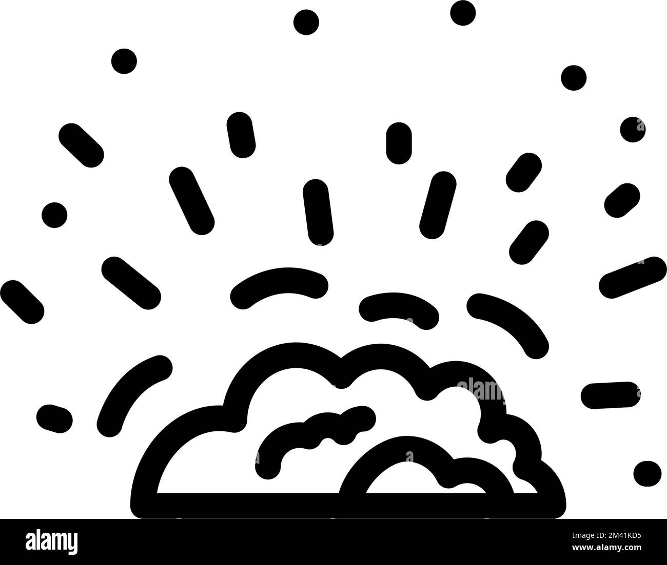 explosion fire line icon vector illustration Stock Vector Image & Art ...