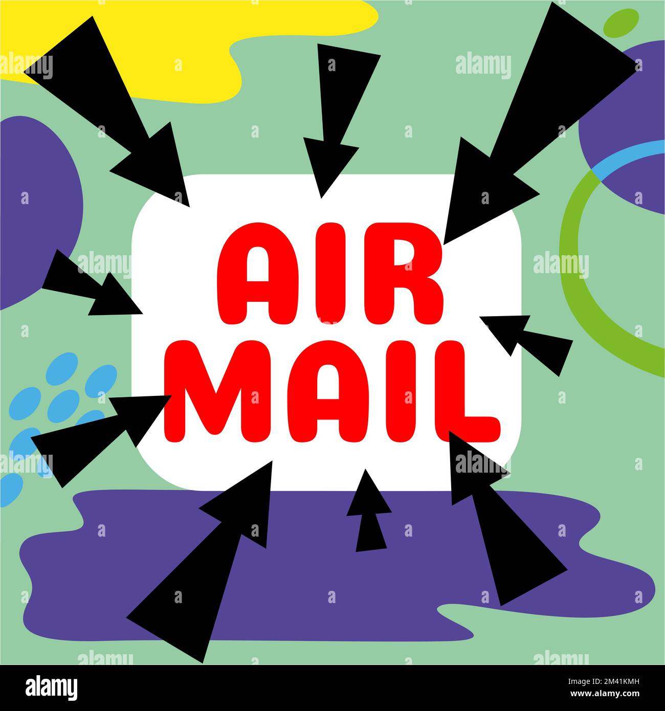 Writing displaying text Air Mail. Concept meaning the bags of letters ...