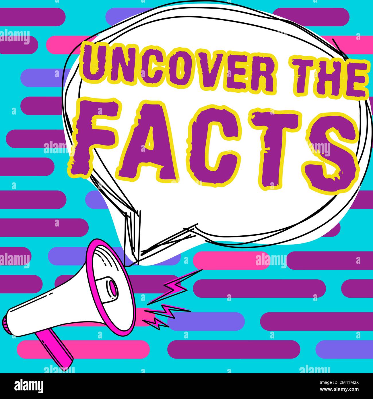 Hand writing sign Uncover The Facts. Business idea Find the truth and ...