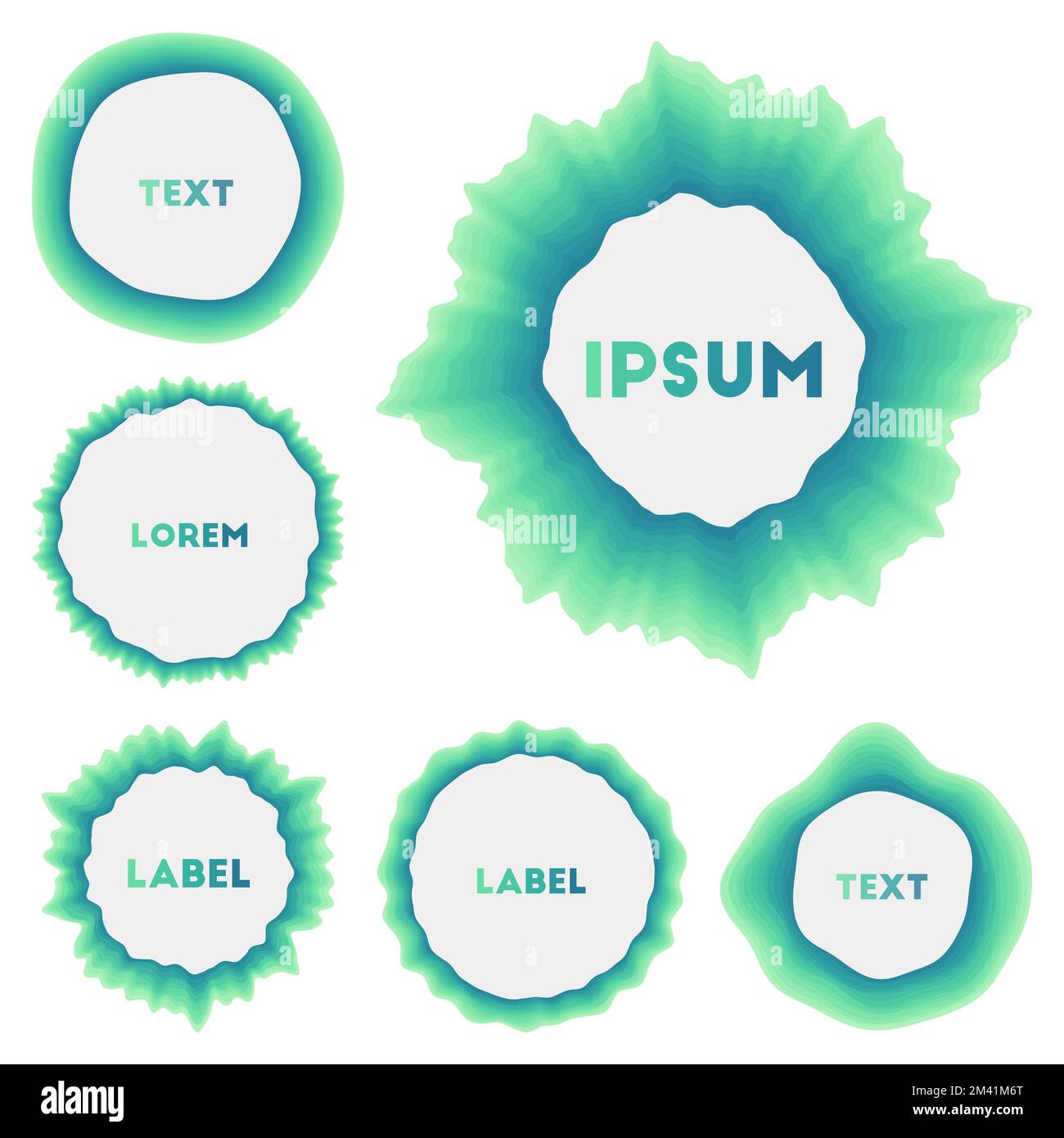 Abstract round labels. Appealing circular backgrounds. Charming vector ...