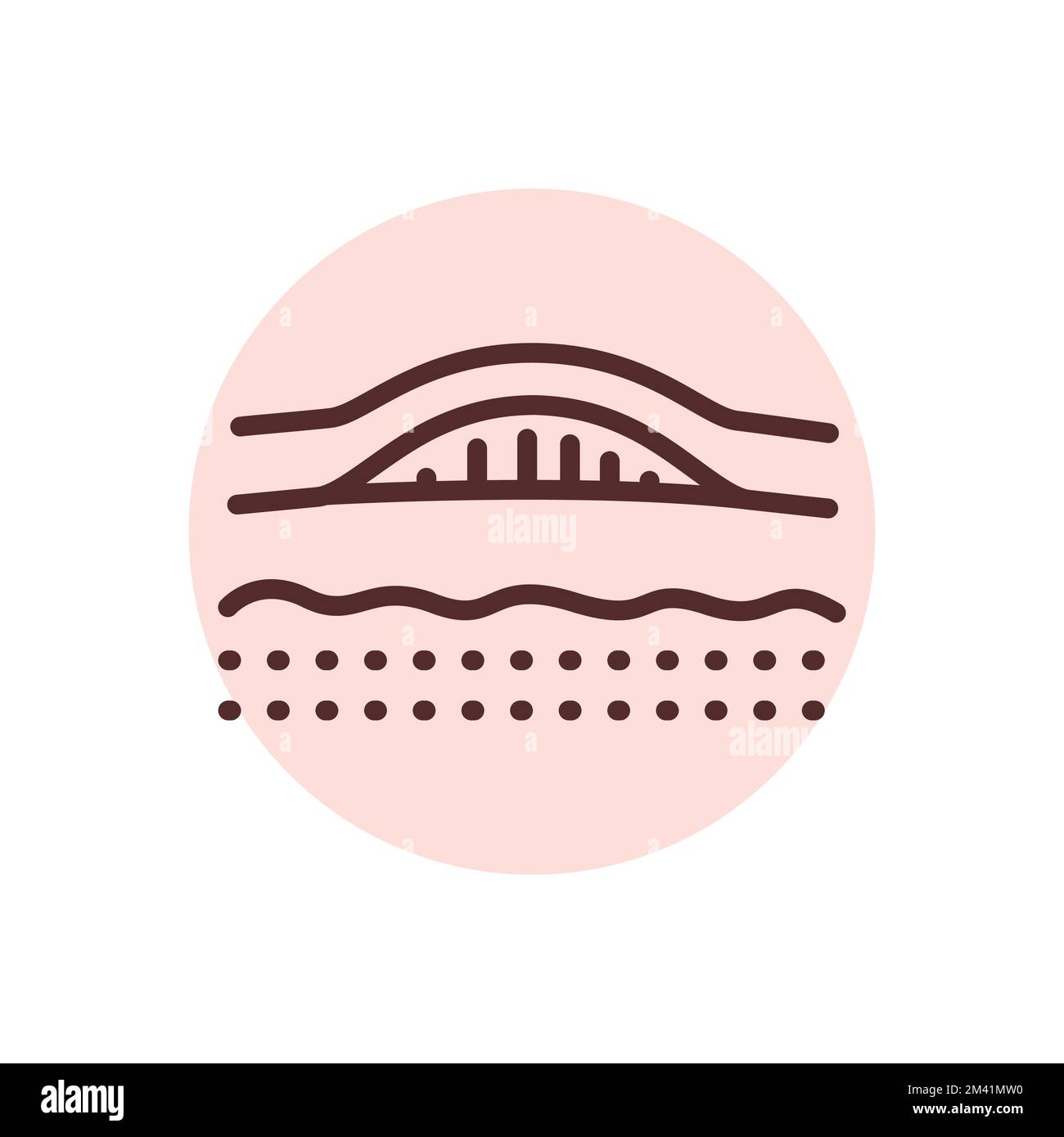 Bruise Black Line Icon Dermatology Disease Skin Problem Stock Vector