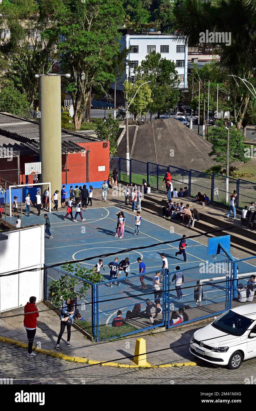 TERESOPOLIS, RIO DE JANEIRO, BRAZIL - October 25, 2022: Students in the ...