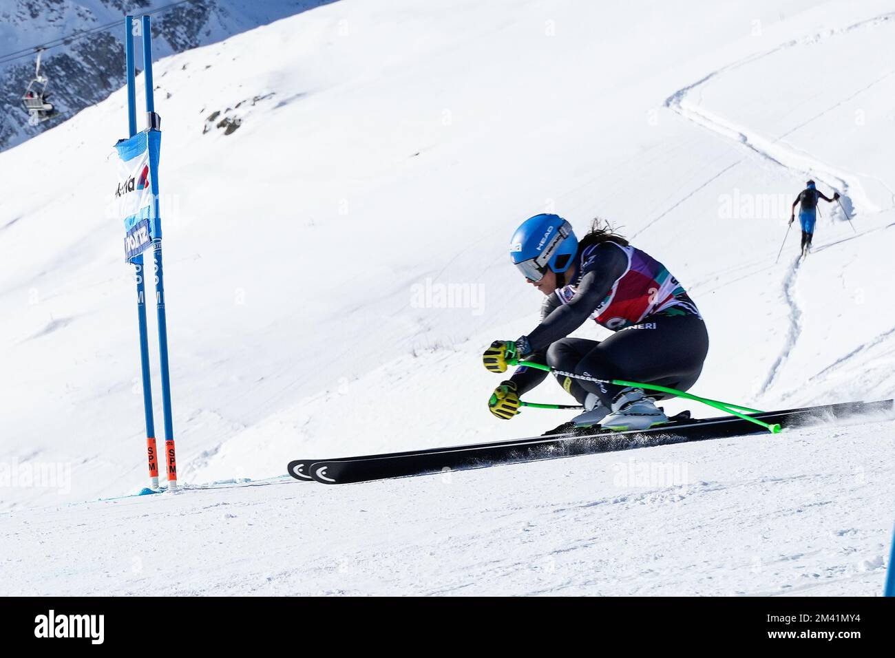 ST MORITZ, SWITZERLAND - DECEMBER 18: Elena Curtoni of Italy in action ...