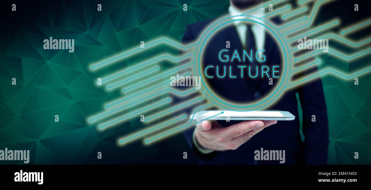 Handwriting text Gang Culture. Concept meaning particular organization ...