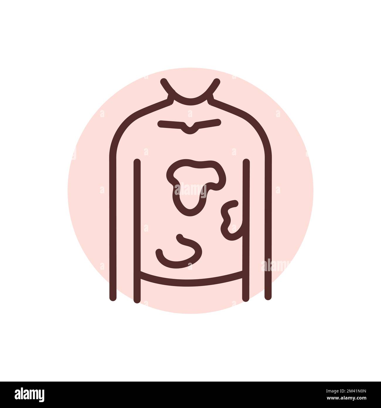 Pityriasis Rosea Black Line Icon Dermatology Disease Skin Problem