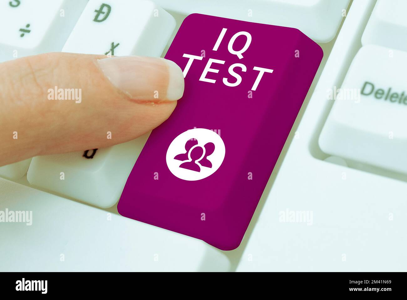Sign displaying Iq Test. Word Written on attempt to measure your ...