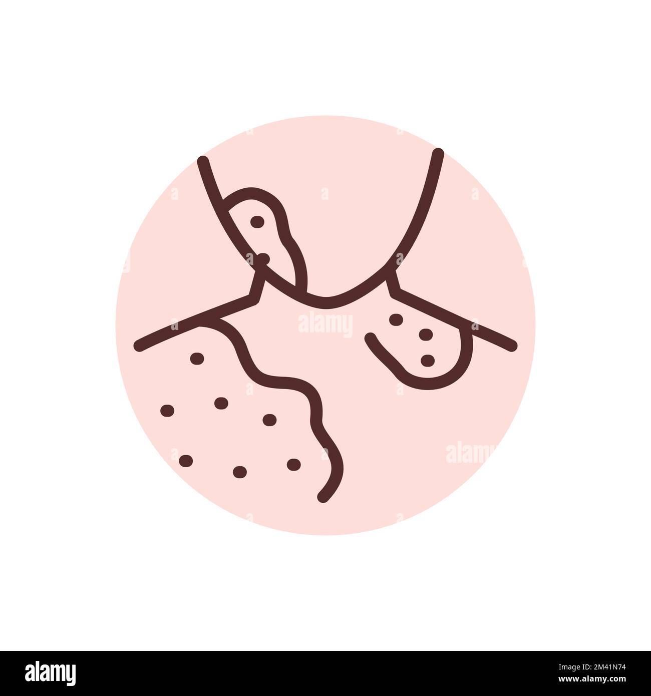 Psoriasis line icon. Dermatology disease. Skin problem Stock Vector ...