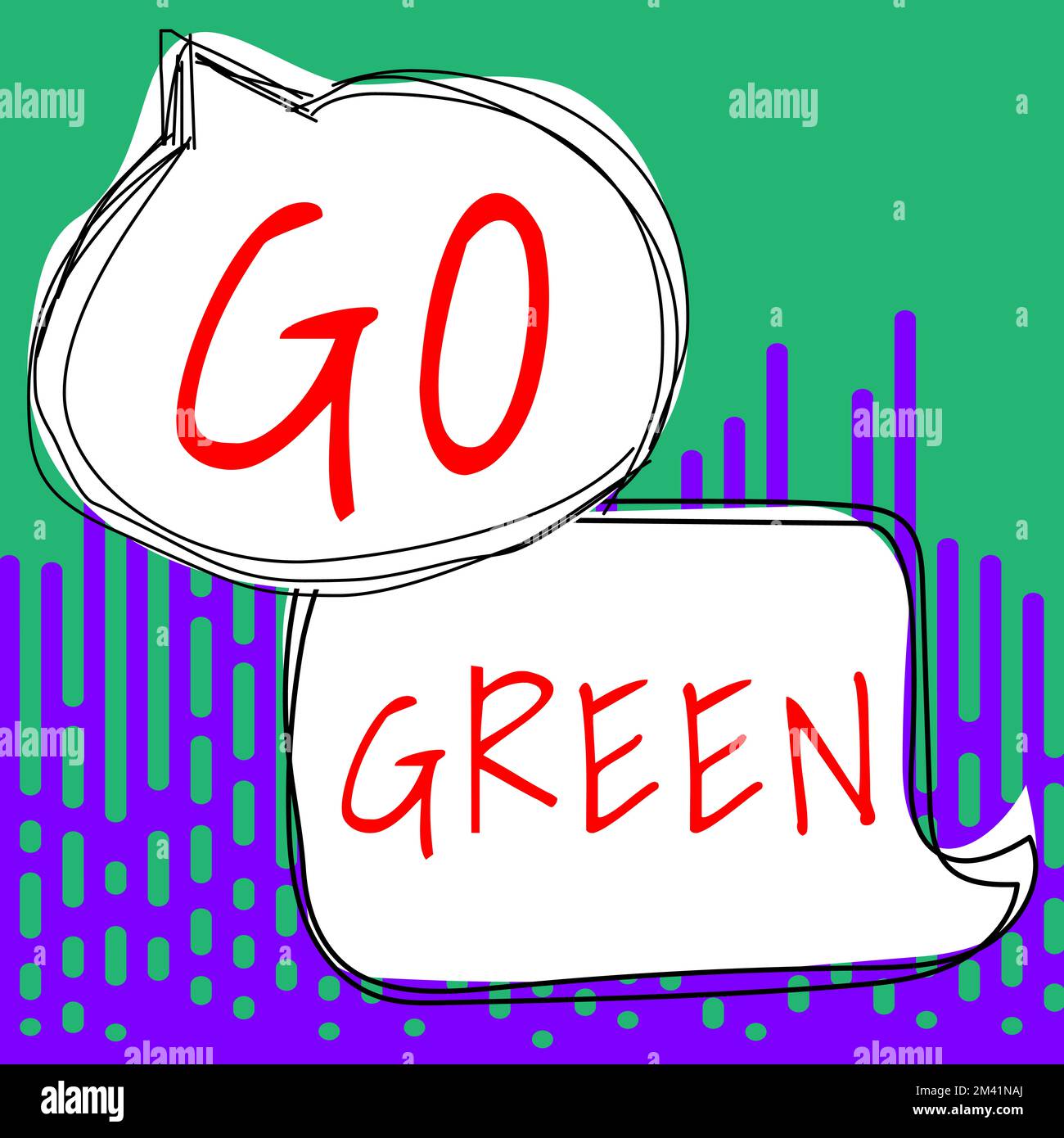 Sign displaying Go Green. Concept meaning making more environmentally ...