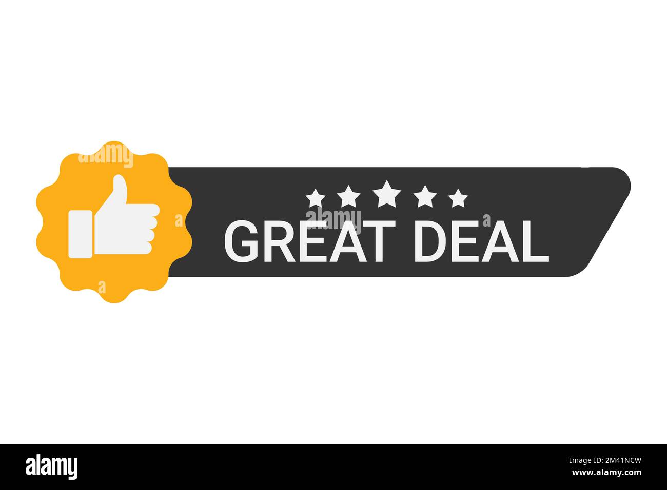 Great deal label with five stars and thumbs up Stock Vector Image & Art ...