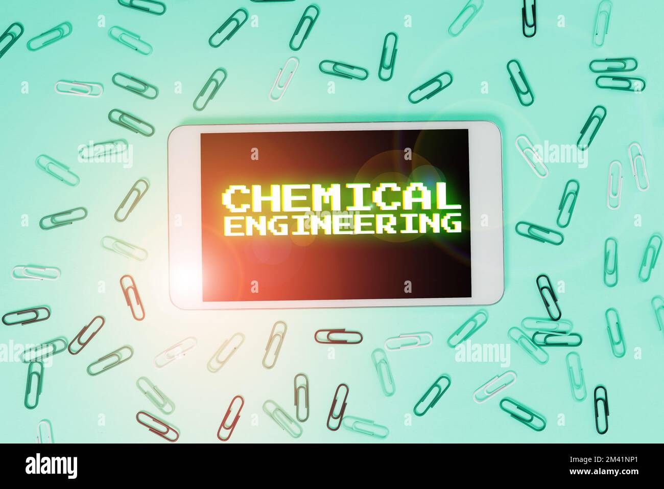 Text caption presenting Chemical Engineering. Business showcase ...