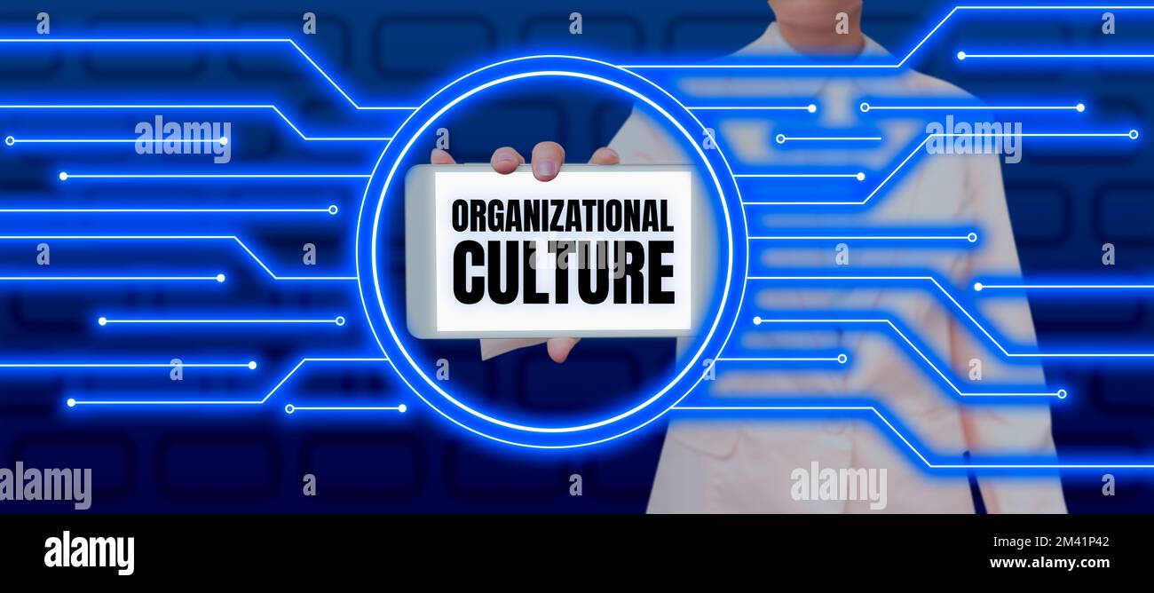 Sign displaying Organizational Culture. Word Written on the study of ...